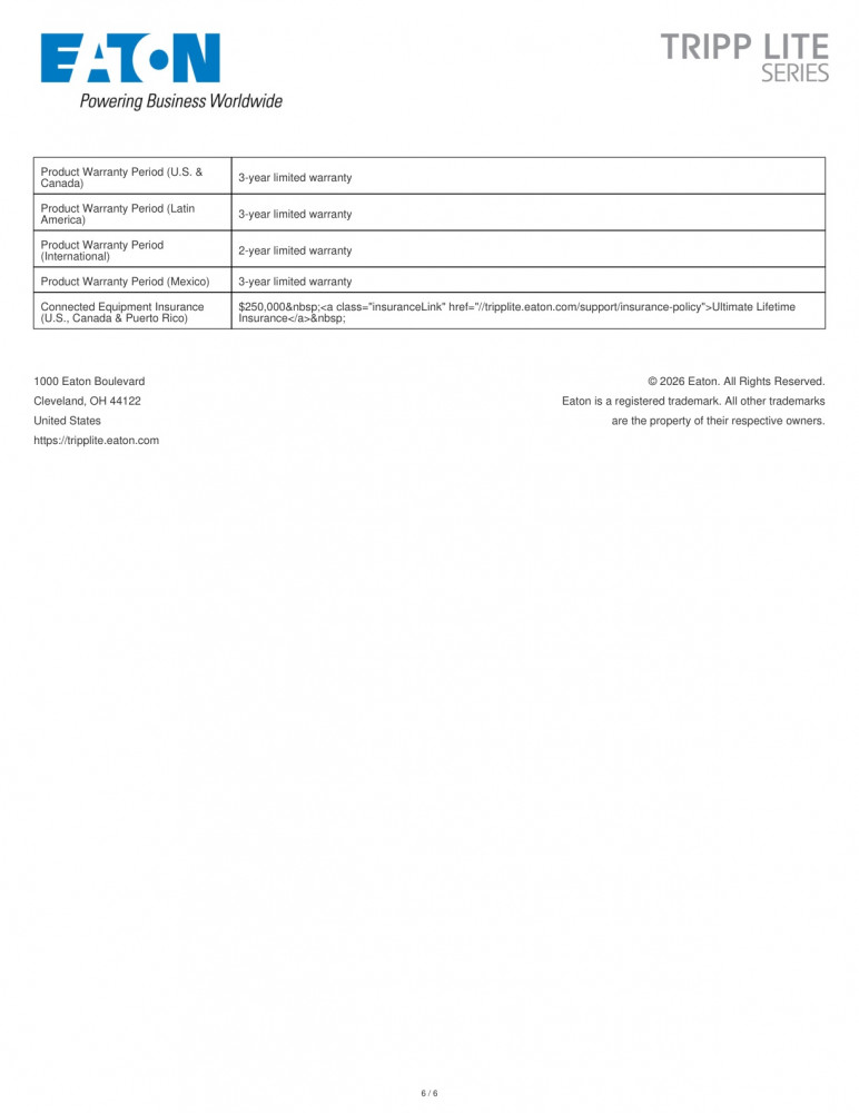 SMART1500LCDXL technical document page 6