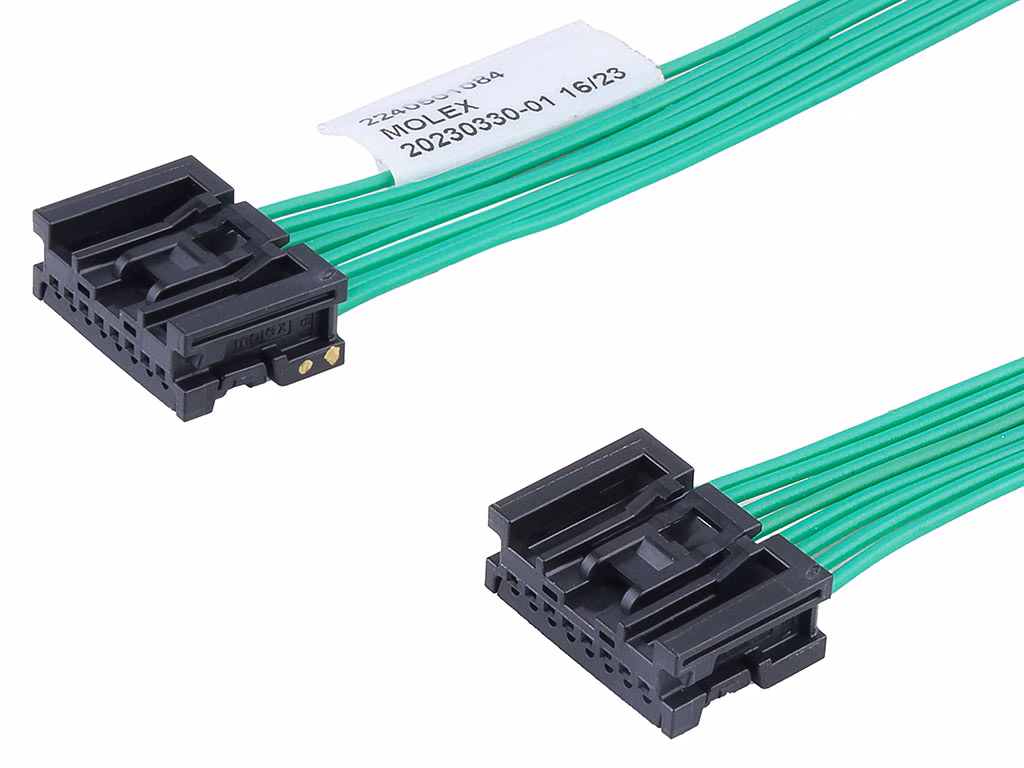 Mini50-to-Mini50 Off-the-Shelf (OTS) Cable Assembly, 2.00mm Pitch, Single Row, 150.00mm Length, 2 Circuits, Black
