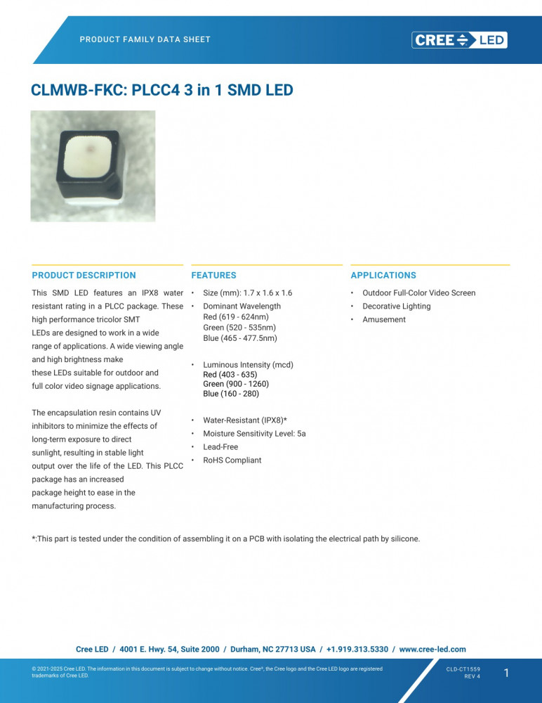 CLMWB-FKC datasheet page 1