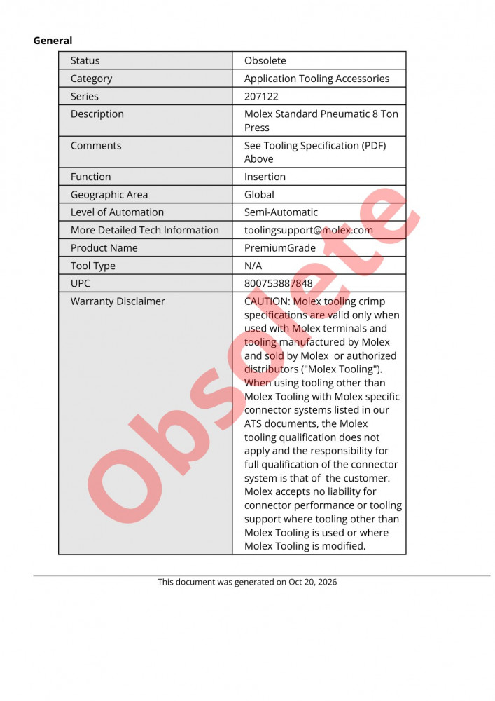 Tooling specification document page 2