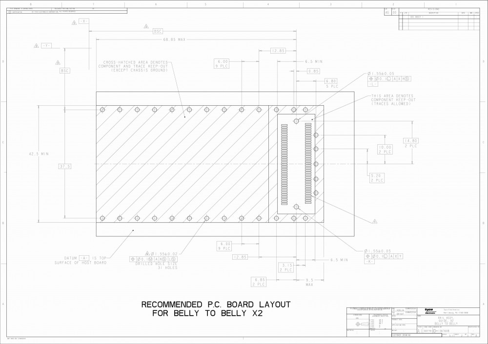 Recommended PCB layout for X2 belly-to-belly