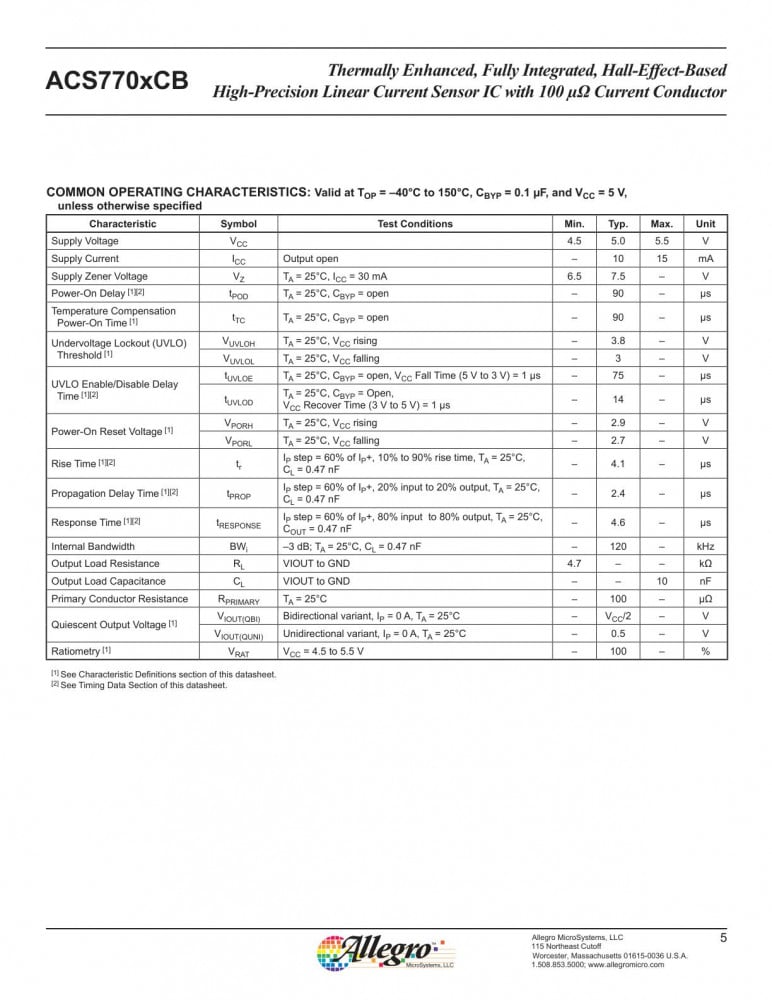 ACS770 datasheet page 5