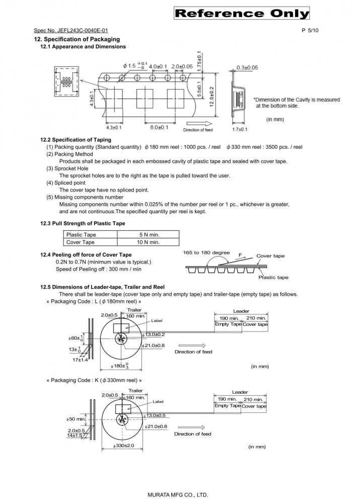 DLW44SM101SK2L specification page 5