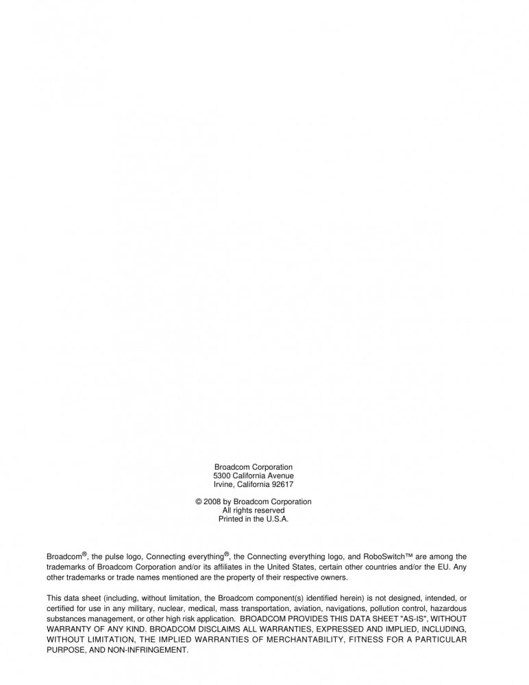 BCM5325E datasheet page 6