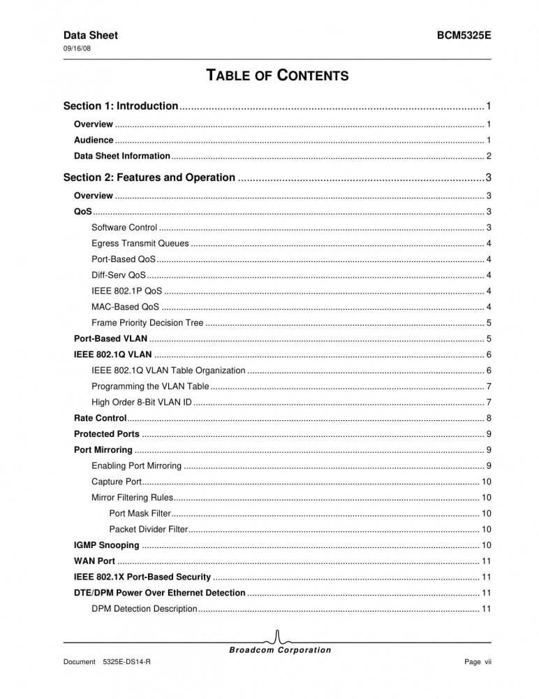 BCM5325E datasheet page 7