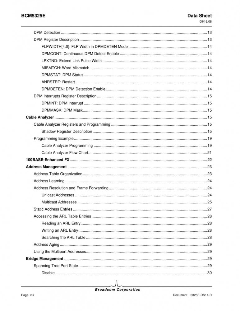 BCM5325E datasheet page 8