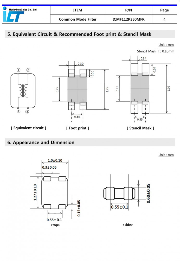 ICMF112P350MFR datasheet page 4