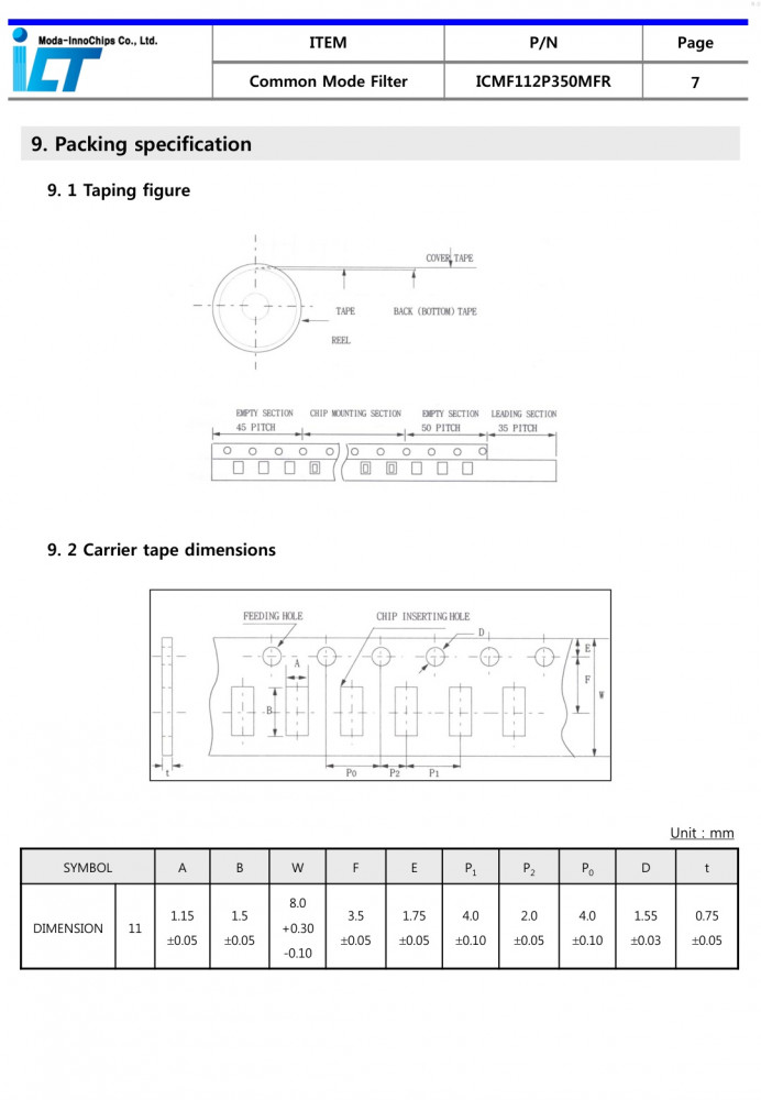 ICMF112P350MFR datasheet page 7
