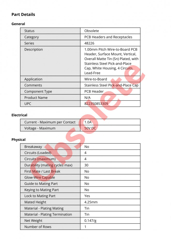 Product document page 2 for MOLEX 482260411