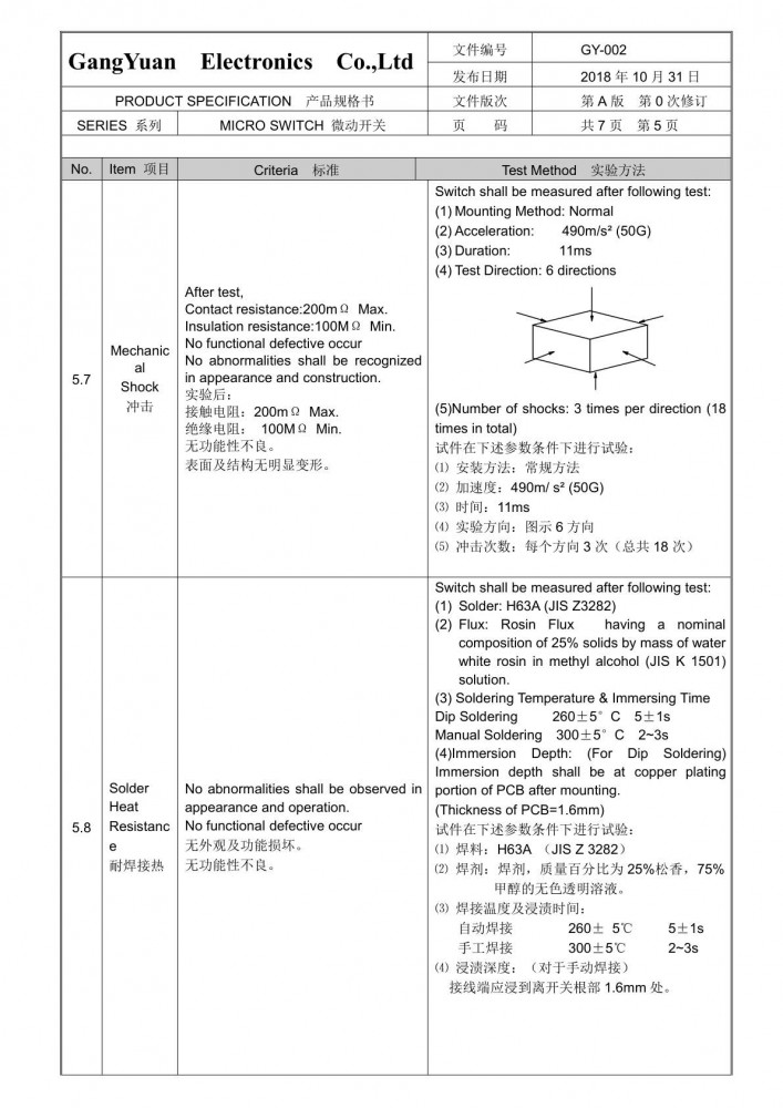 GANGYUAN G15 specification page 6