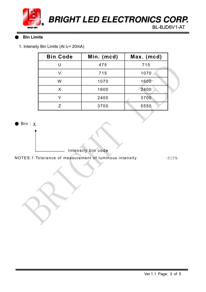 BL-BJD6V1-AT datasheet page 3