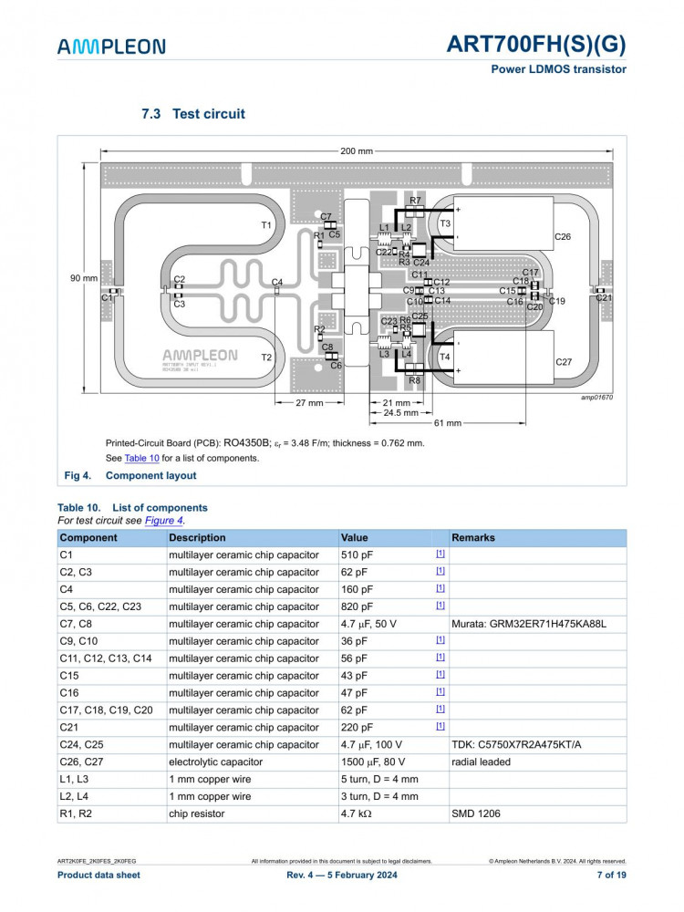 ART700FH technical documentation page 7