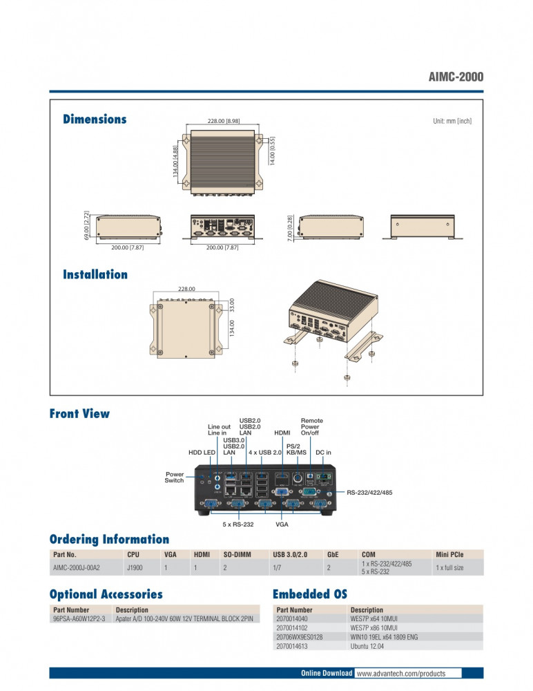 AIMC-2000 technical document page 2