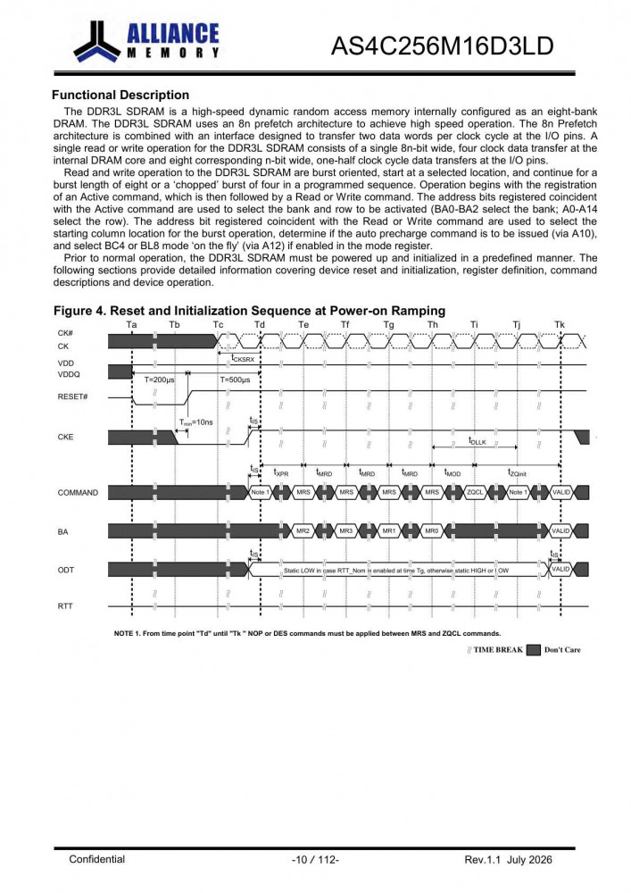 AS4C256M16D3LD datasheet page 10