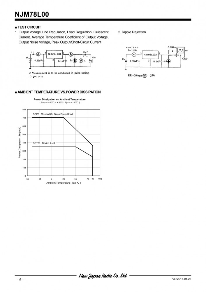 NJM78L08UA-TE1 datasheet page 6