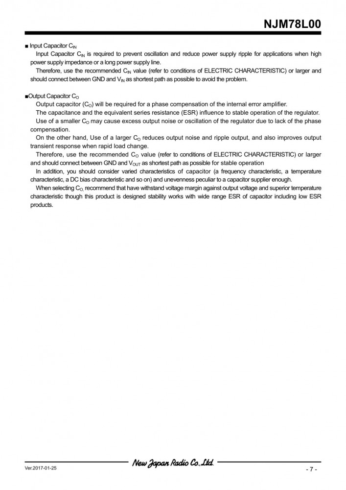 NJM78L08UA-TE1 datasheet page 7