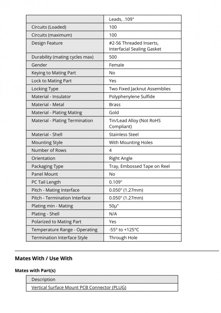 Product technical document page 2