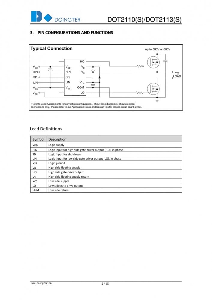 DOT2110 datasheet page 2