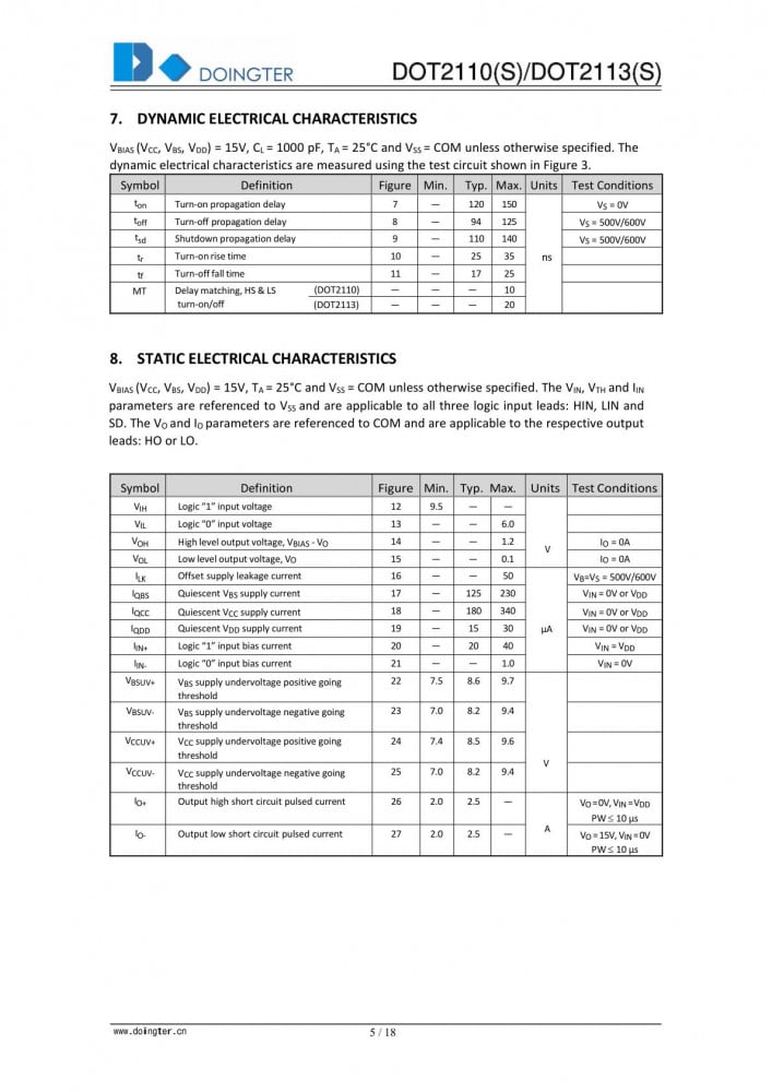 DOT2110 datasheet page 5