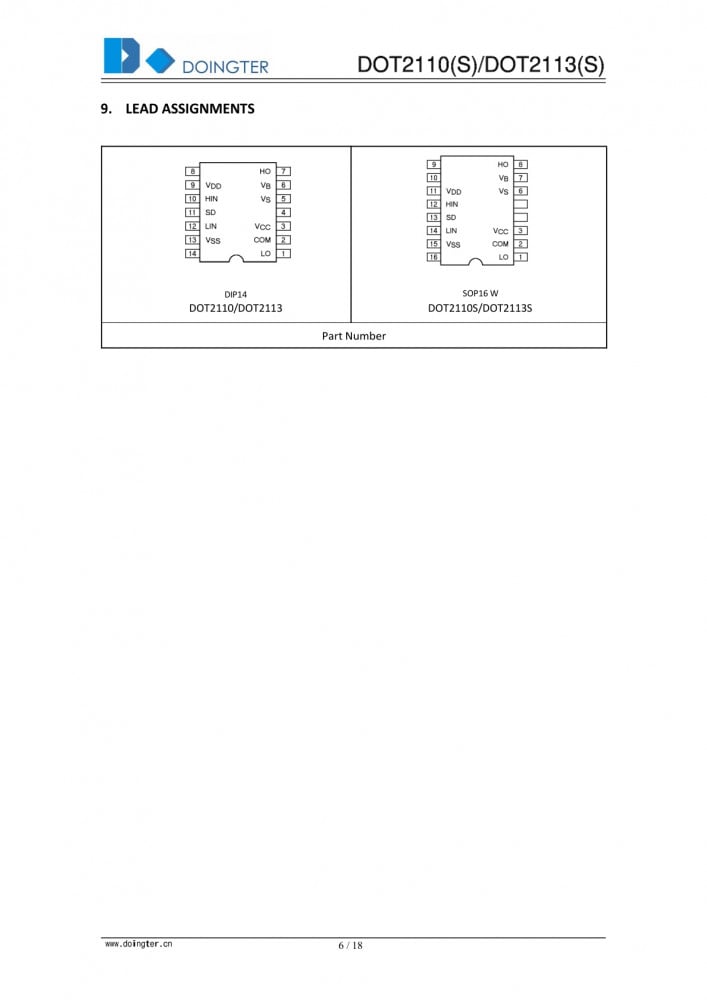 DOT2110 datasheet page 6