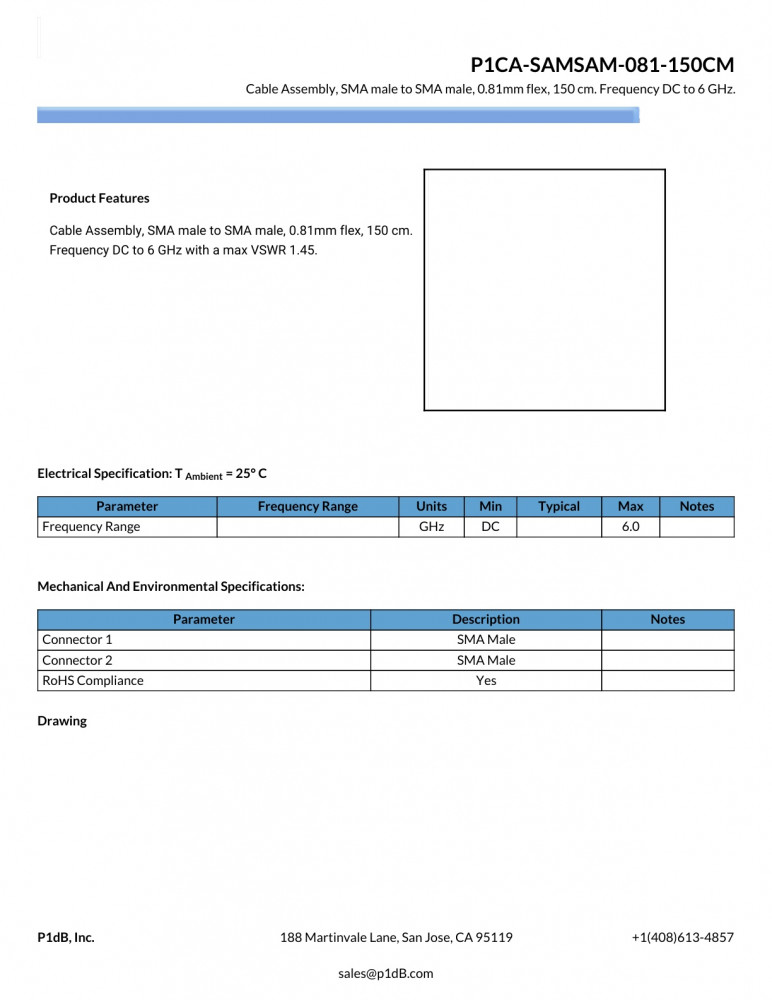 P1CA-SAMSAM-081-150CM product specification page