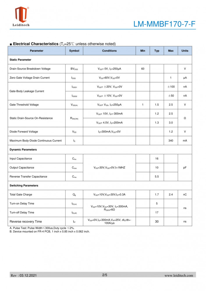 LM-MMBF170-7-F datasheet page 2