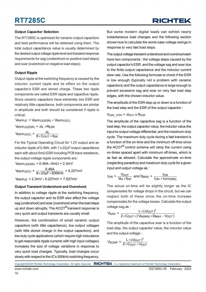 RT7285C datasheet page 10