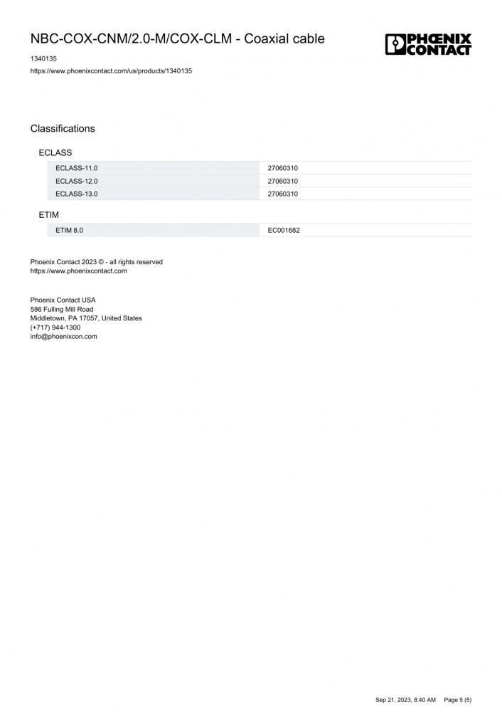 Phoenix Contact 1340135 technical document page 5