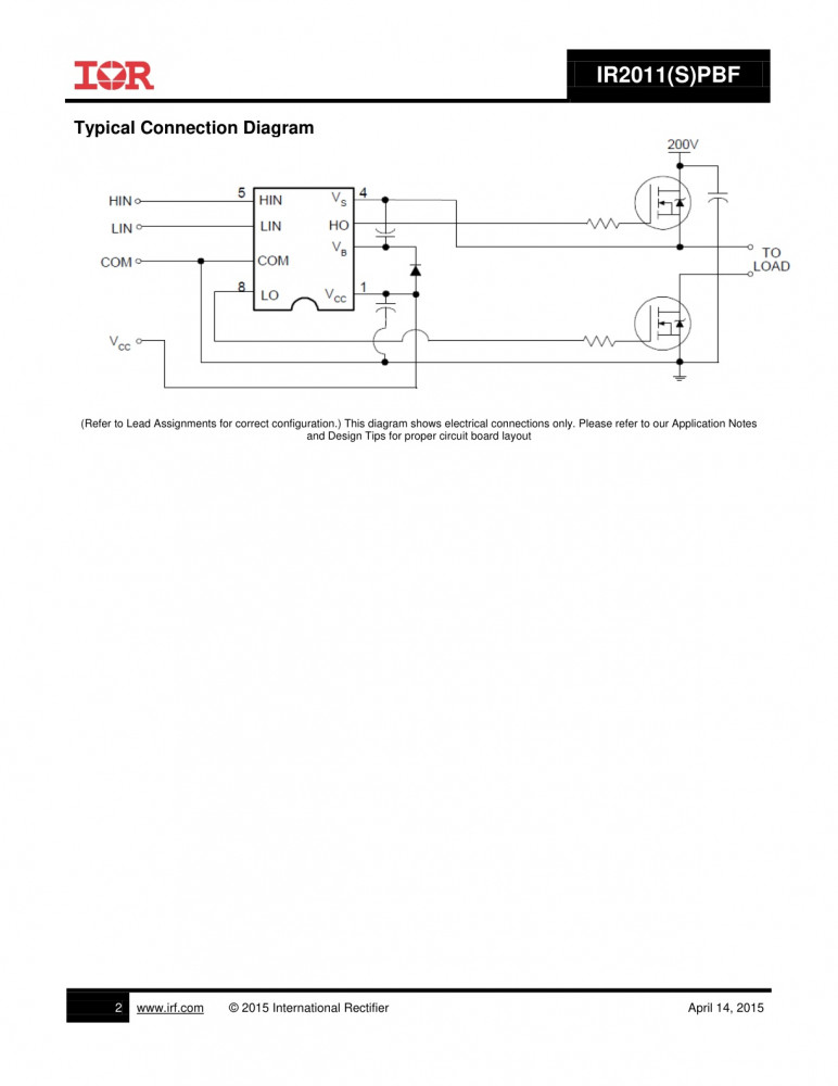 IR2011STRPBF datasheet page 2