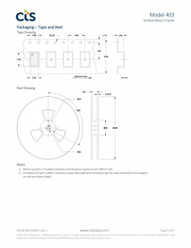 CTS Model 403 datasheet page 4