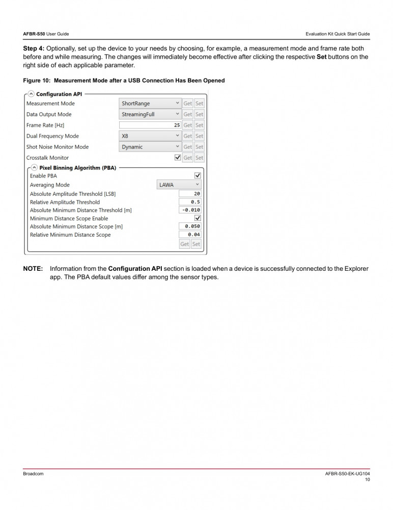 AFBR-S50 evaluation guide page 10