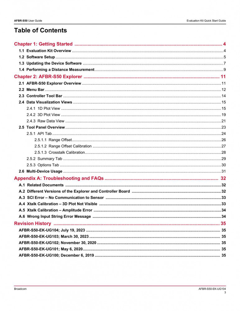 AFBR-S50 evaluation guide page 3