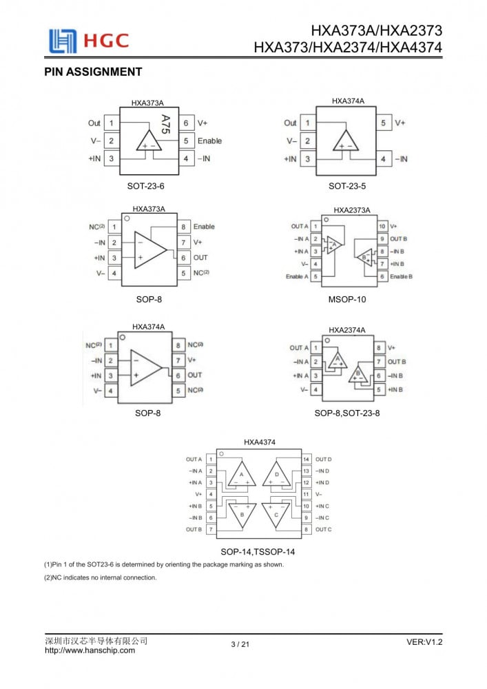 HXA2374AIDRG datasheet page 3
