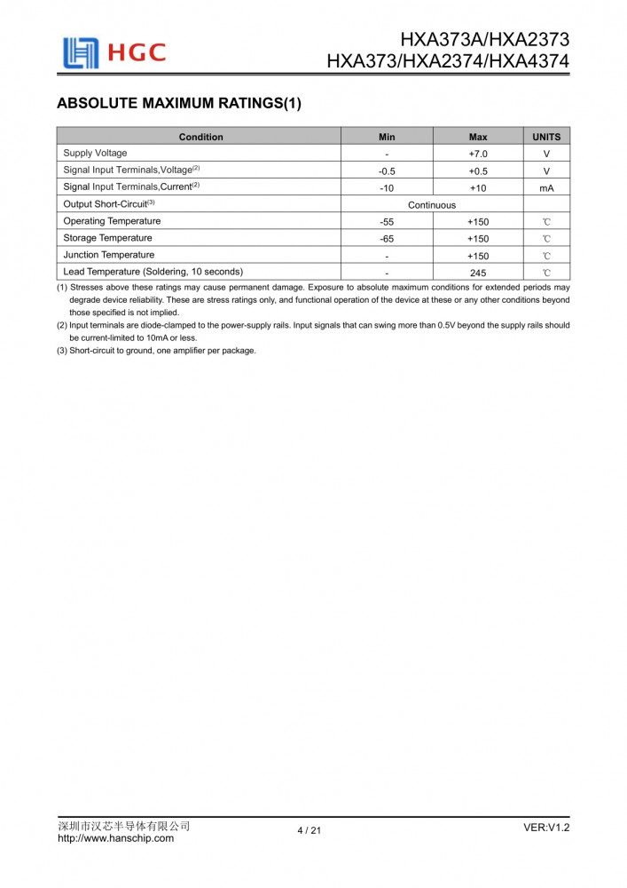 HXA2374AIDRG datasheet page 4
