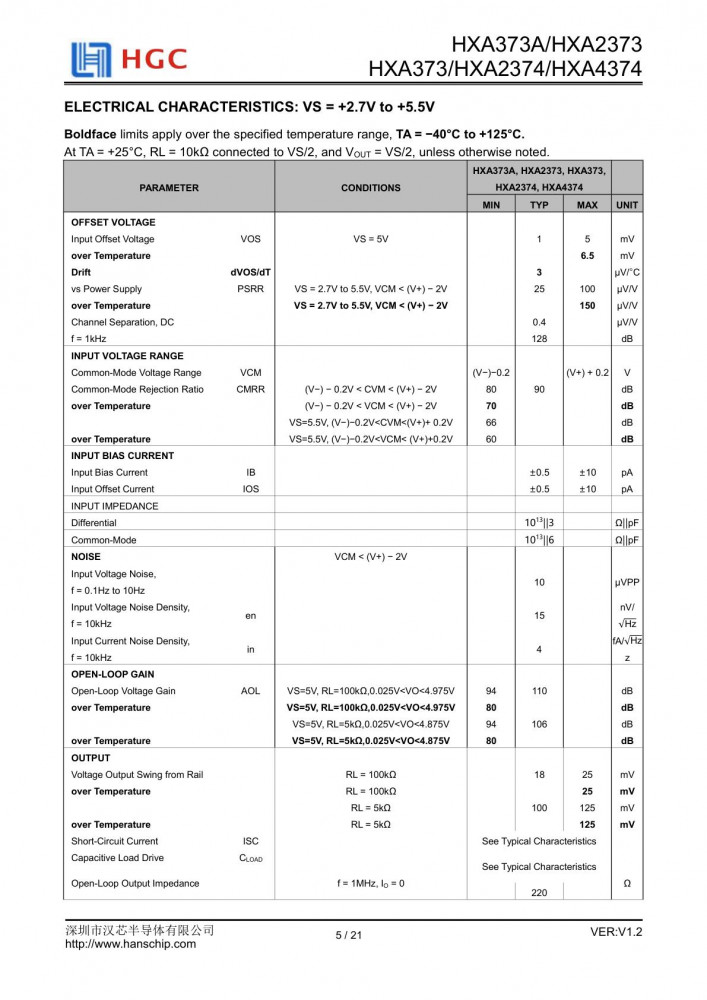 HXA2374AIDRG datasheet page 5