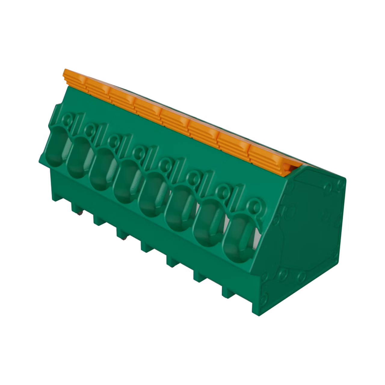 7.50mm Pitch Lever Activated Fixed Mount PCB Terminal Block, 35° Wire Entry, Left Front Terminal, 8 Circuits for sale
