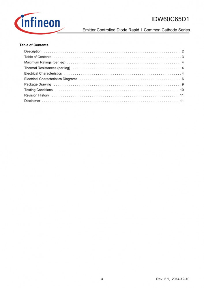 IDW60C65D1 datasheet page 3