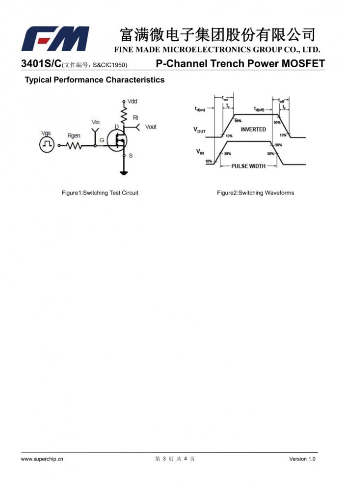 3401S/C datasheet page 3