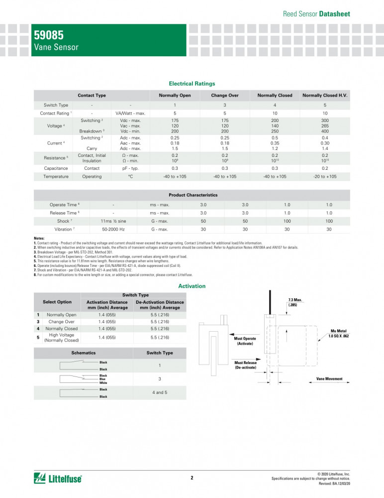 59085 series technical document page 2