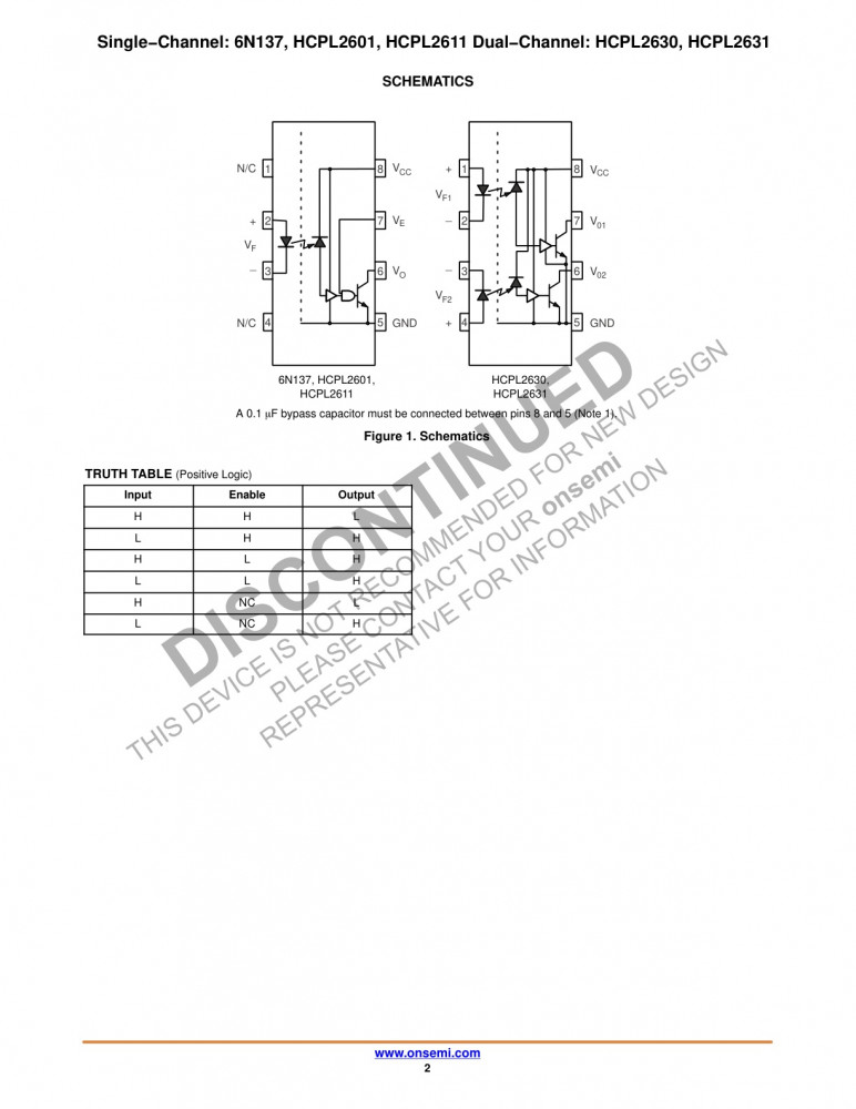 6N137 datasheet page 2