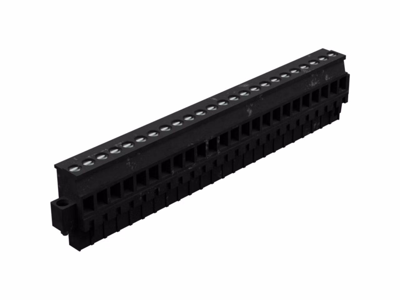 5.00mm Pitch Eurostyle Vertical Plug, with Retention Screws and Standard Imprinting, Front Wire Entry, Black, 24 Circuits for sale