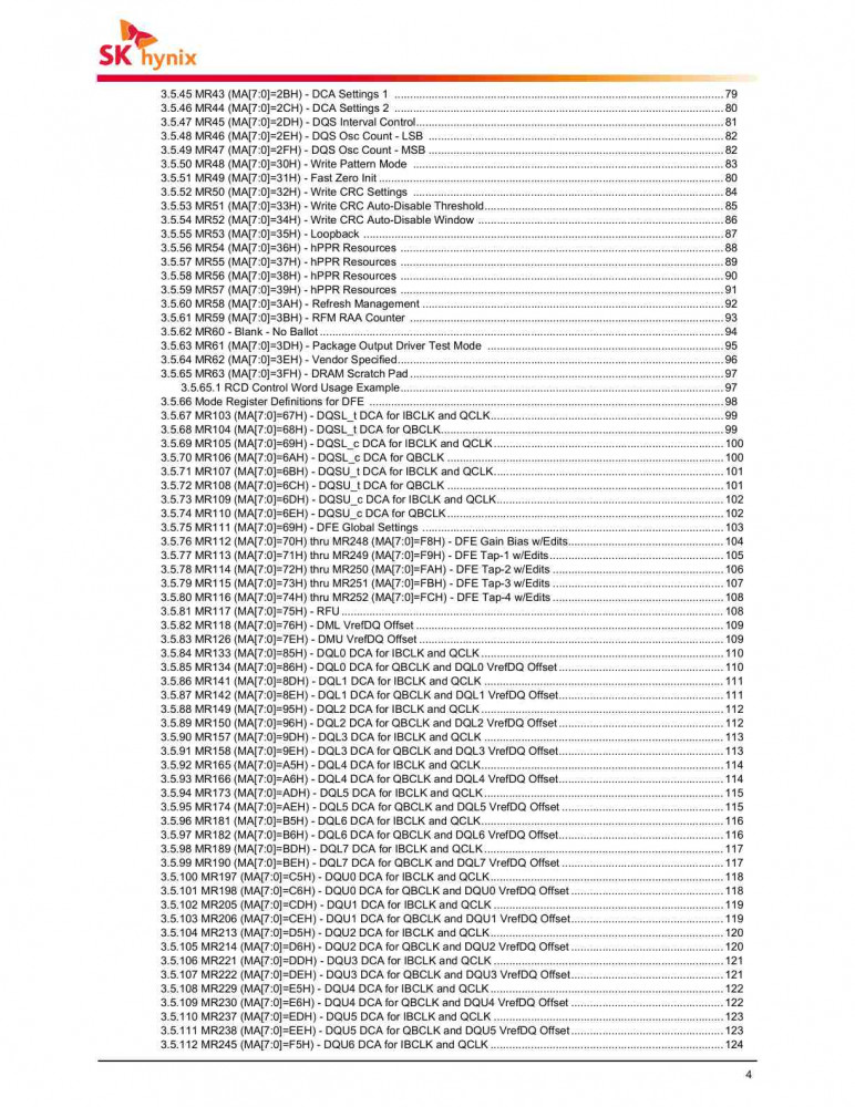 H5CG48AGBDX018N datasheet page 4
