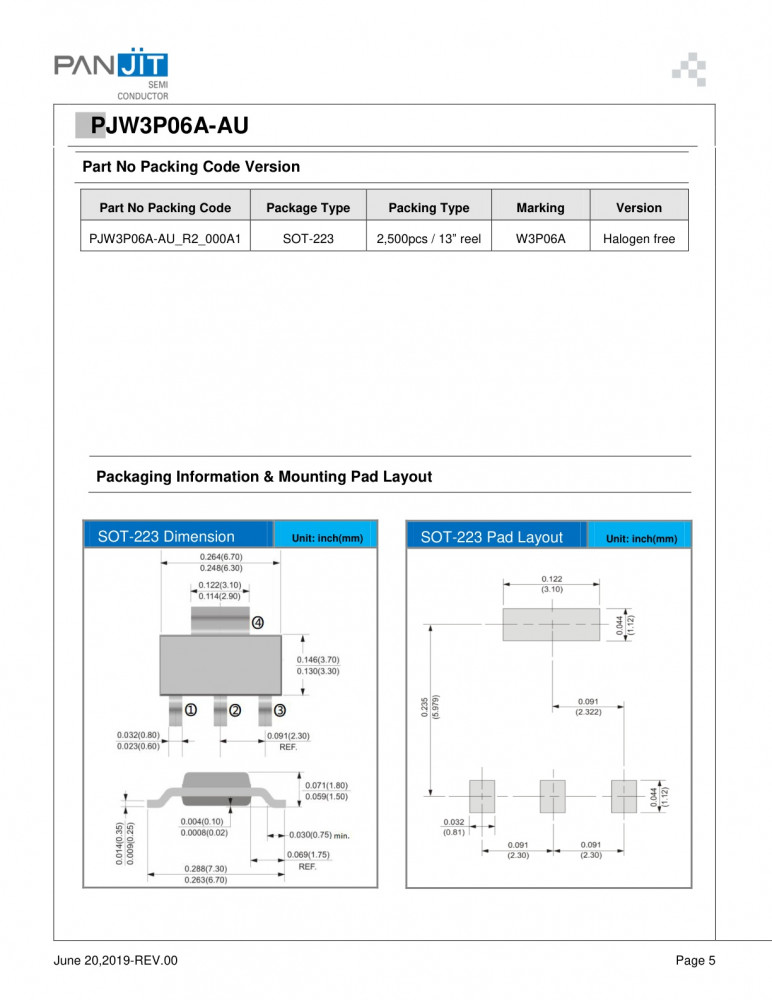 PJW3P06A-AU datasheet page 5