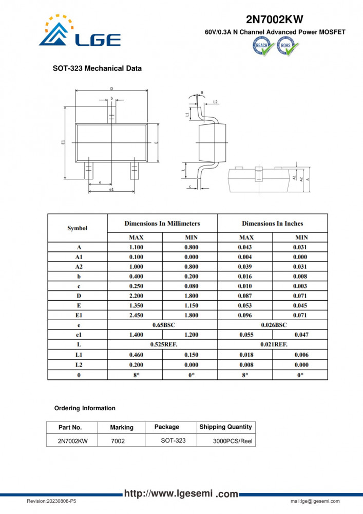 2N7002KW datasheet page 5