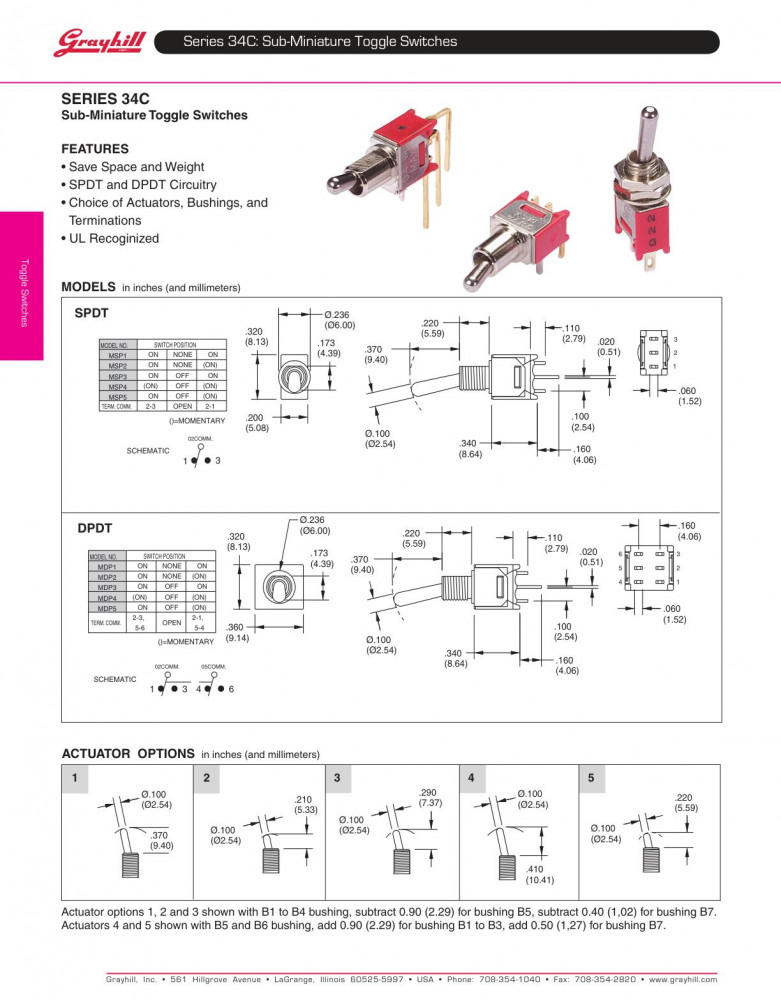 Grayhill Series 34C technical document page 1