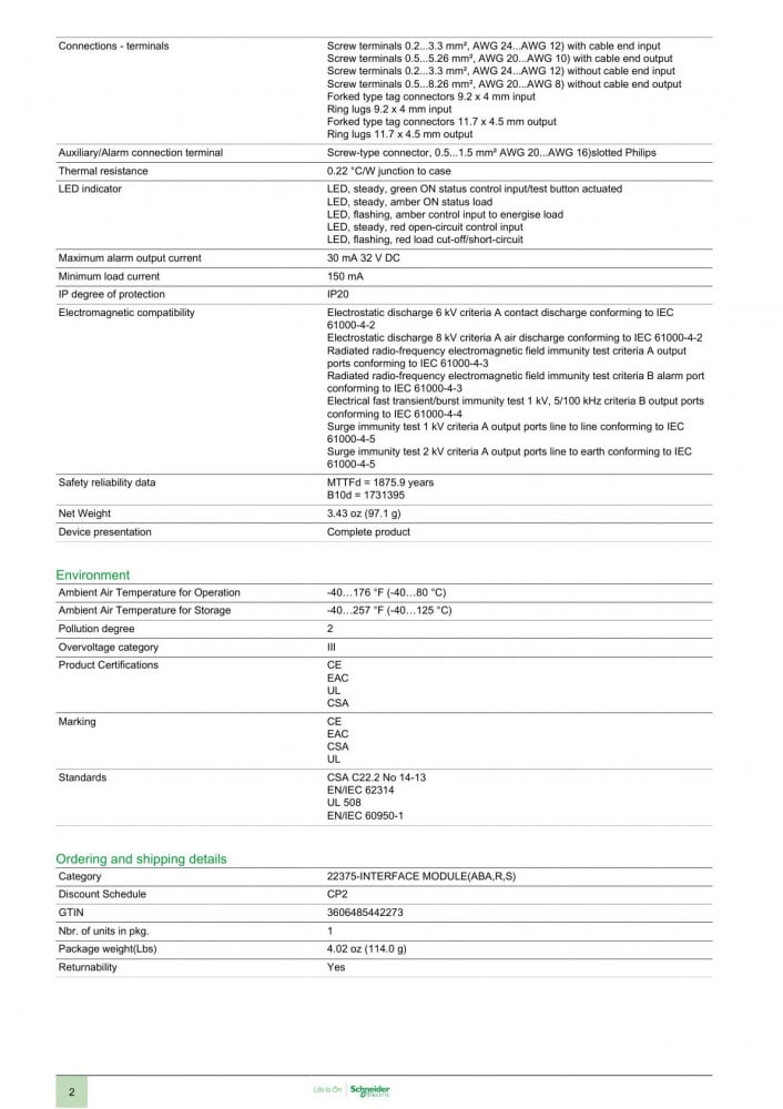 SSP1A4125BDS technical document page 2