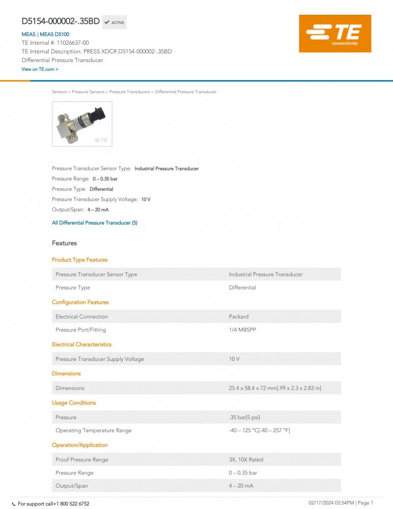 D5154-000002-.35BD documentation page 1