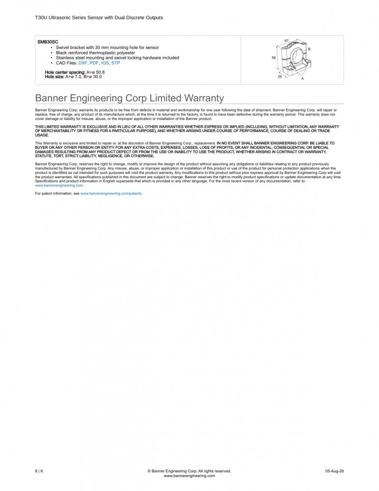 T30UDNA technical document page 8