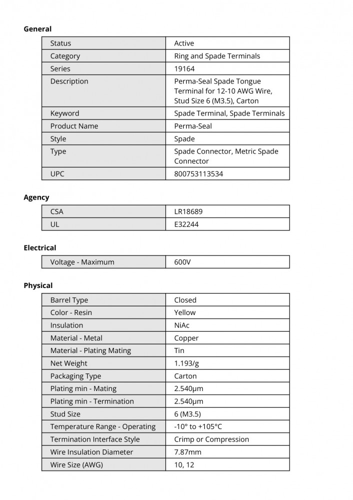 MOLEX 191640069 technical document page 2