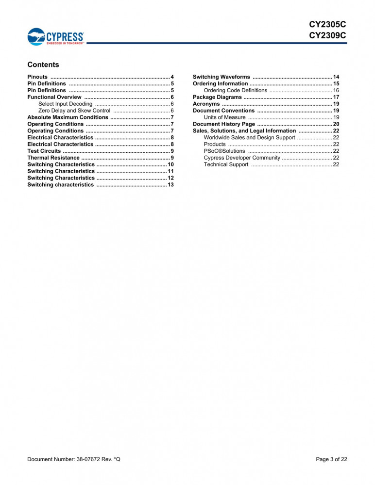 CY2305CSXC-1H datasheet page 3